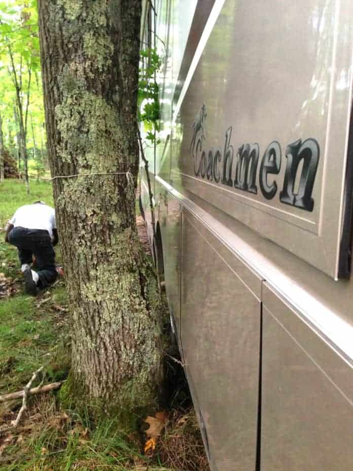 RV boo-boos: Oops! Bad parking job: "How do I get out of this mess ...