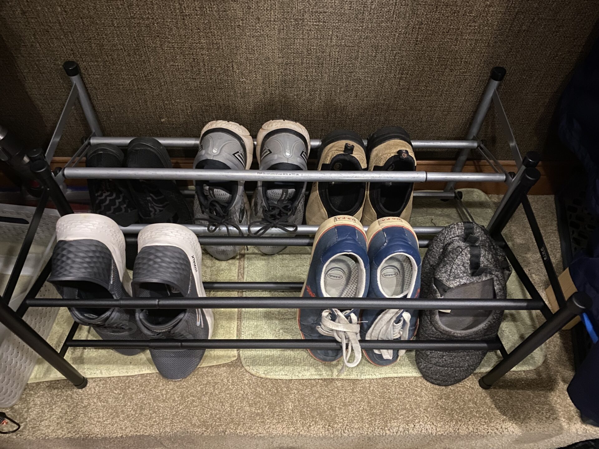 Battling a battalion of shoes! Easy shoe storage for the RV - RV Travel
