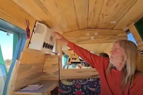 Innovative van conversion with 12-volt mini split