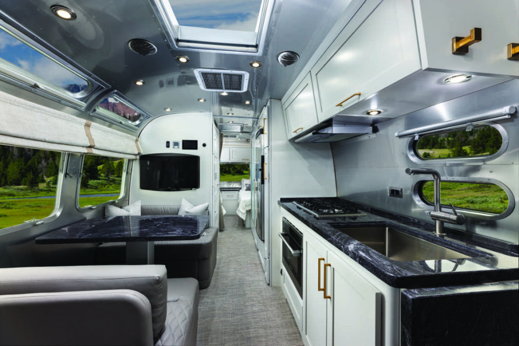 Brand-new Airstream Classic 28RB—the latest in fancy
