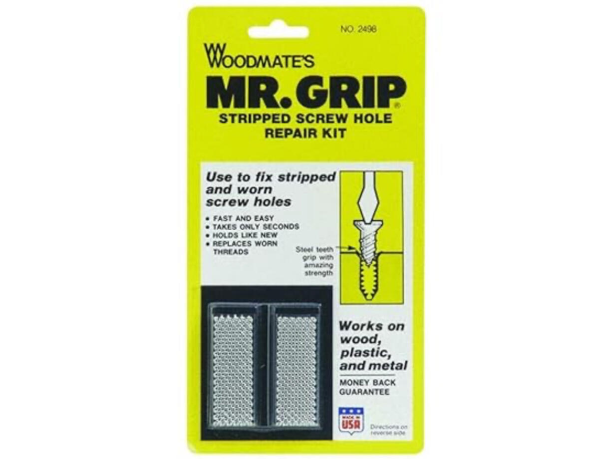 A gadget that easily fixes stripped screw holes