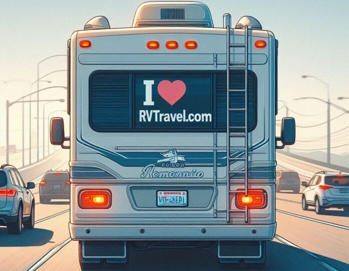How many bumper stickers are on your RV or tow vehicle?