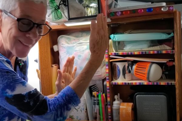 Clever RV storage - fit it all in 2 square feet of floor space