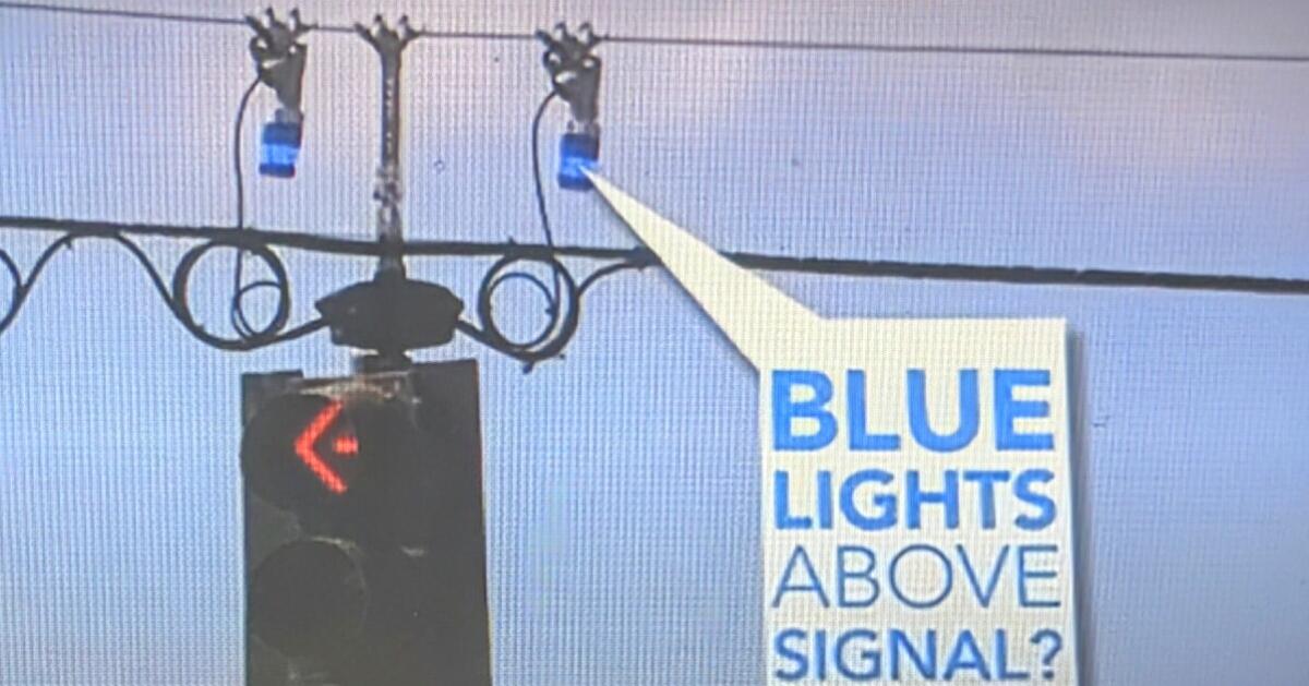 Why are some traffic lights blue?