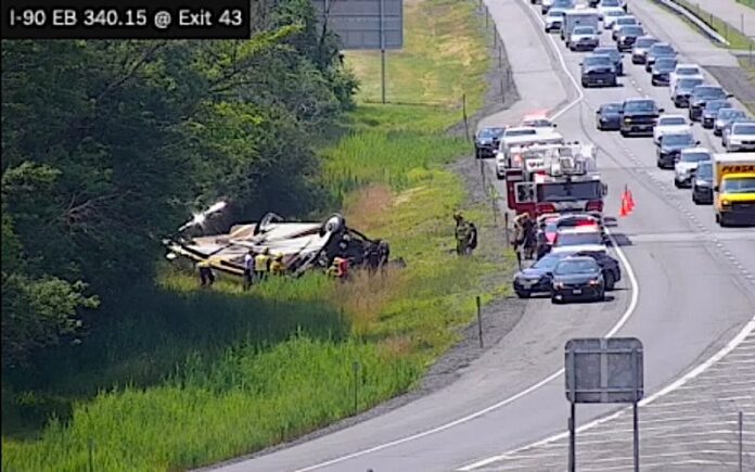 Motorhome rolls, crashes. Amazingly, RVers survive