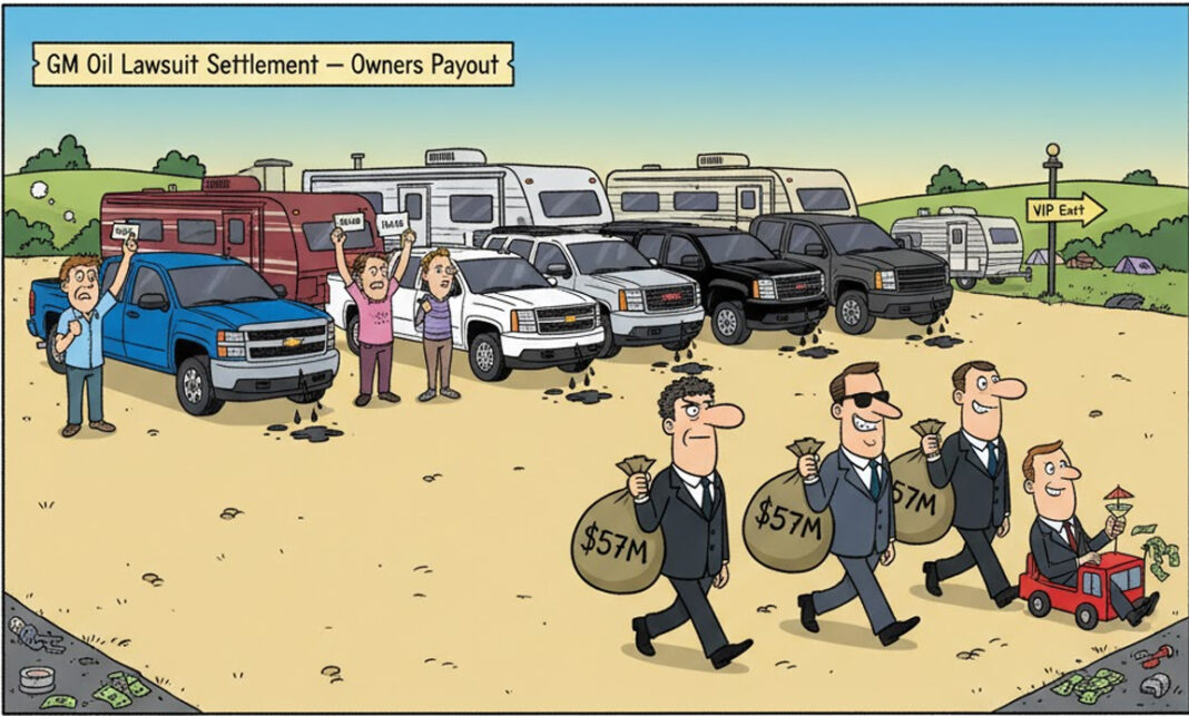 GM oil lawsuit settlement ironic; lawyers drive away with $57 million