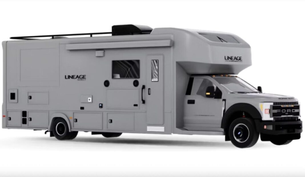 Downsize with the rugged and comfy Grand Design Lineage Series F Super C