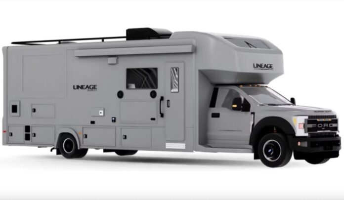 Downsize with the rugged and comfy Grand Design Lineage Series F Super C