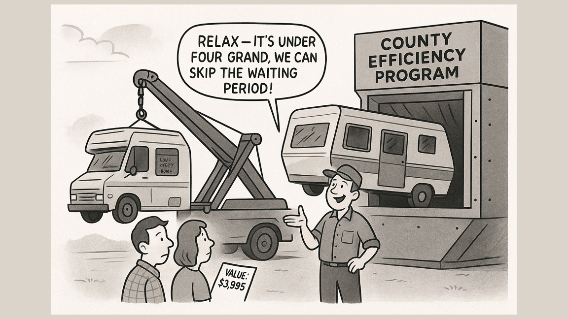 County mulls law to let tow trucks crush RVs immediately