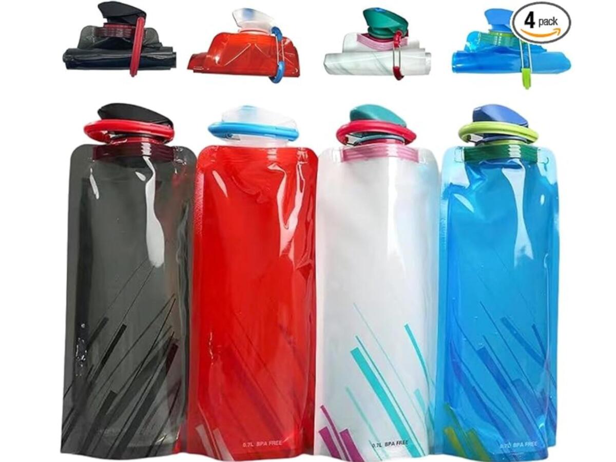 These collapsible water bottles are an awesome camping accessory